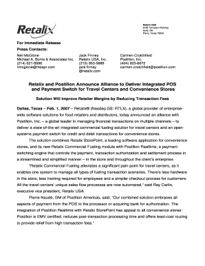 Fillable Online Retalix USA Fax Email Print - pdfFiller