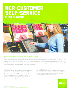 Fillable Online NCR CUSTOMER Fax Email Print - pdfFiller