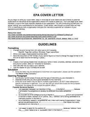 Fillable Online EPA COVER LETTER Fax Email Print - pdfFiller