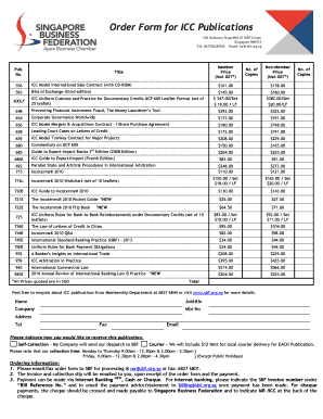 Fillable Online Order Form for ICC Publications Fax Email Print - pdfFiller