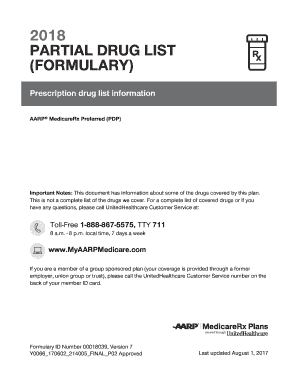 Fillable Online Prescription drug list information Fax Email Print ...