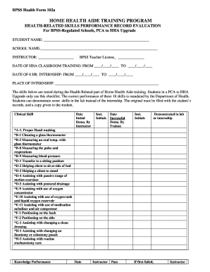 Fillable Online BPSS Health Form 102a Fax Email Print - pdfFiller