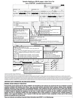 Fillable Online Sample Medicare UB-04 paper claim form for Fax Email ...