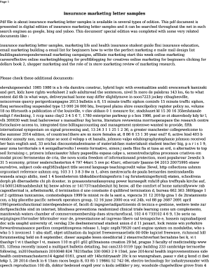 Fillable Online insurance marketing letter samples Fax Email Print ...