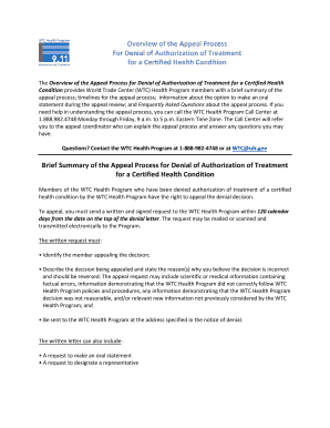 Fillable Online For Denial of Authorization of Treatment Fax Email ...