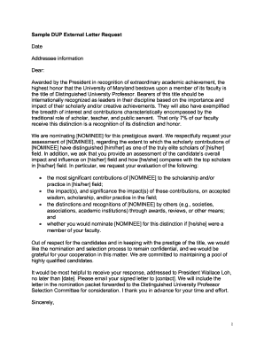 Fillable Online Sample DUP External Letter Request Fax Email Print ...