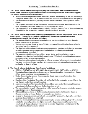 Fillable Online Nominating Committee Best Practices Fax Email Print ...