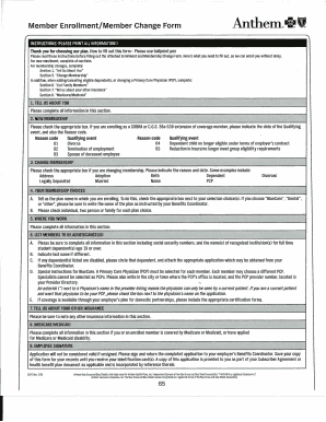 Fillable Online Member Enrollment/Member Fax Email Print - pdfFiller