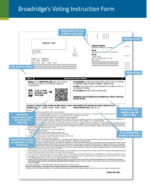 Fillable Online Broadridges Voting Instruction Form Fax Email Print ...