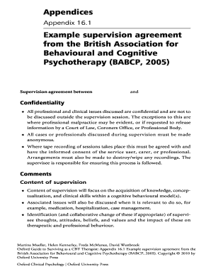 Fillable Online Example supervision agreement Fax Email Print - pdfFiller