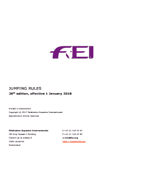 Fillable Online JUMPING RULES Fax Email Print - pdfFiller