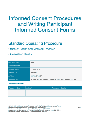 Fillable Online Informed Consent Procedures Fax Email Print - pdfFiller