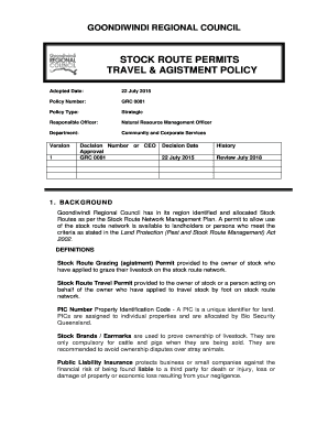 Fillable Online STOCK ROUTE PERMITS Fax Email Print - pdfFiller