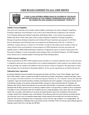 Fillable Online USEF RULES COMMON TO ALL USEF SHOWS Fax Email Print ...