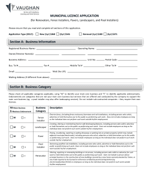 Fillable Online MUNICIPAL LICENCE APPLICATION Fax Email Print - pdfFiller