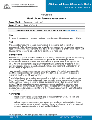 Fillable Online Head circumference assessment Fax Email Print - pdfFiller