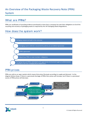 Fillable Online An Overview of the Packaging Waste Recovery Note (PRN ...