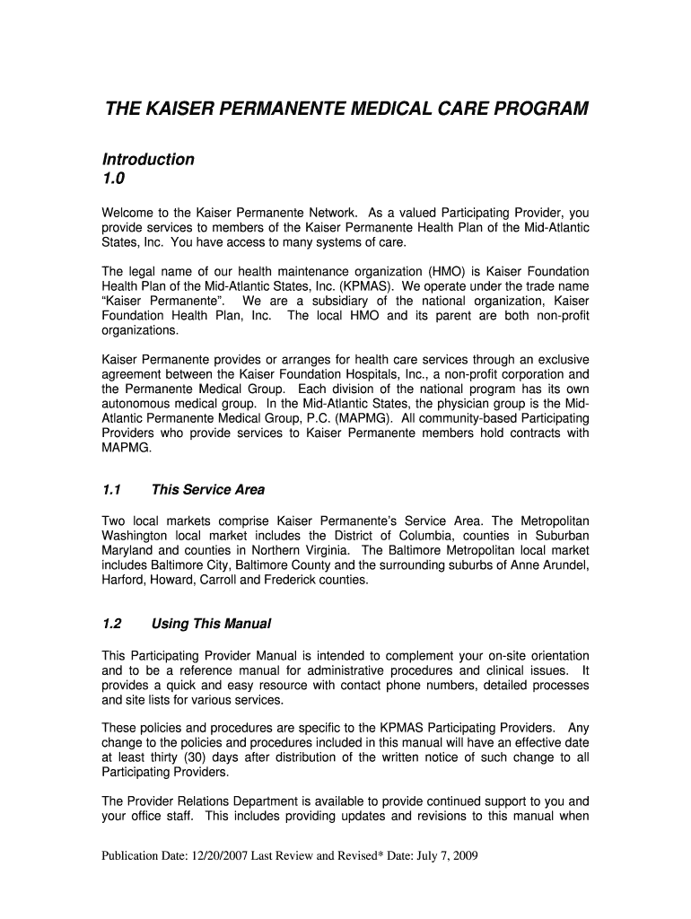 Fillable Online Welcome to the Kaiser Permanente Network Fax Email ...