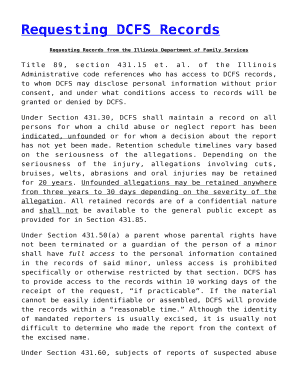 Fillable Online Requesting DCFS Records Fax Email Print - pdfFiller