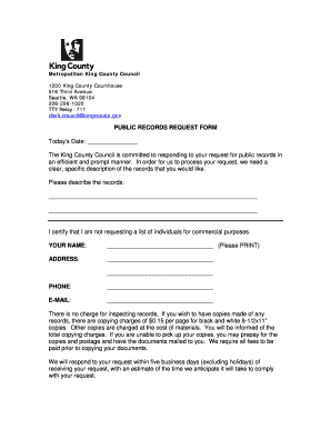 Fillable Online The King County Council is committed to responding to ...