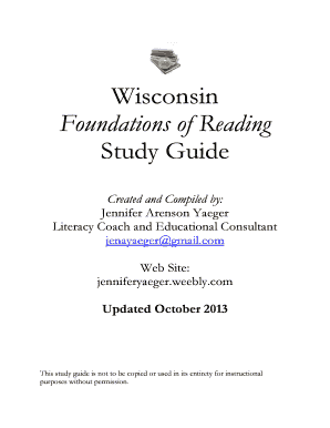 Jennifer Yaeger Foundations Of Reading - Fill Online, Printable ...