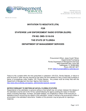 Fillable Online STATEWIDE LAW ENFORCEMENT RADIO SYSTEM (SLERS) Fax ...