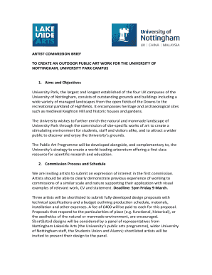 Fillable Online ARTIST COMMISSION BRIEF Fax Email Print - pdfFiller