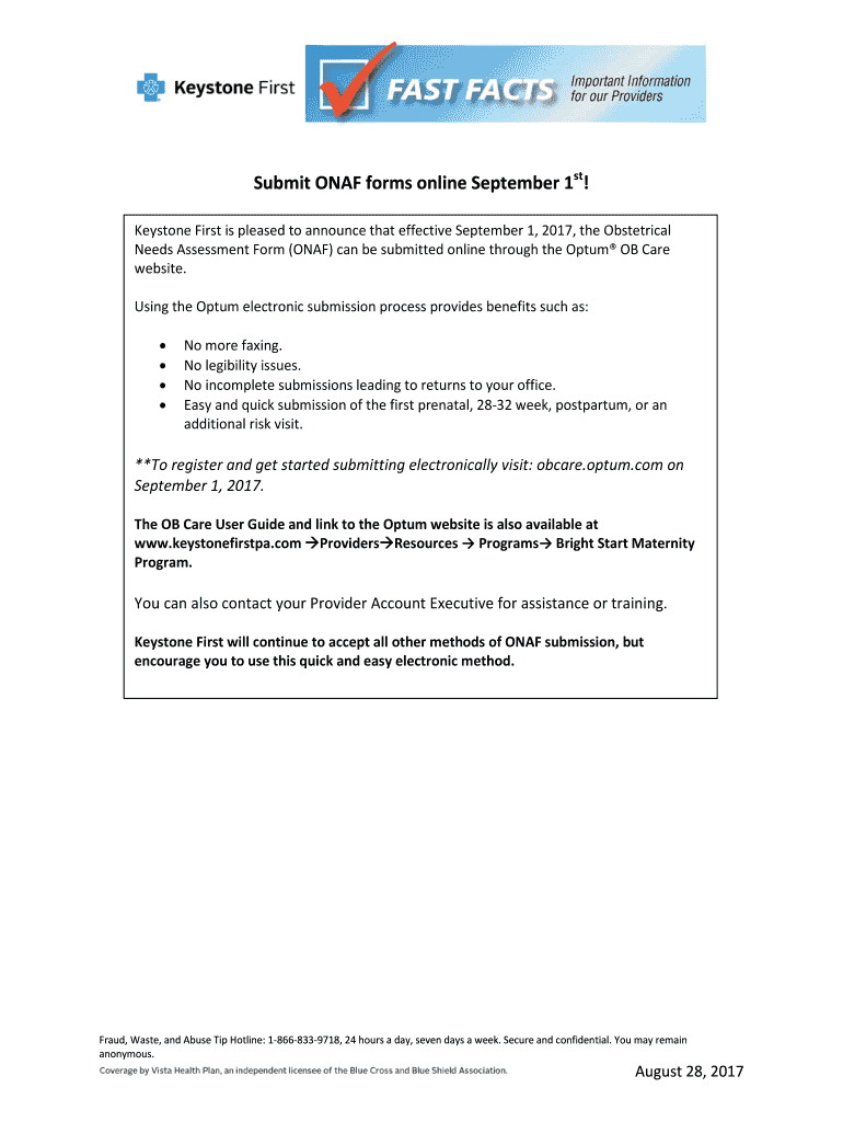 Fillable Online Submit ONAF forms online September 1st Fax Email Print ...