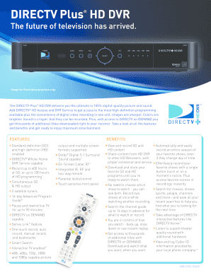 Fillable Online DIRECTV Plus HD DVR Fax Email Print - pdfFiller