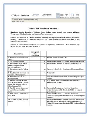 Fillable Online Federal Tax Simulation Number 1 Fax Email Print - pdfFiller