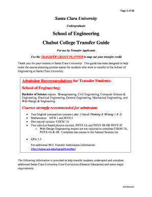 Fillable Online Chabot College Transfer Guide Fax Email Print - pdfFiller