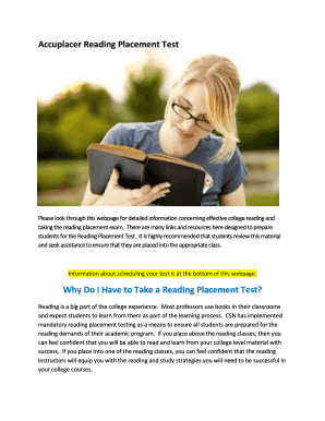 Accuplacer Reading Test 2024 Pdf - Fill Online, Printable, Fillable ...