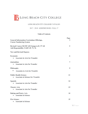 Fillable Online LBCC College Catalog - Long Beach City College Fax ...