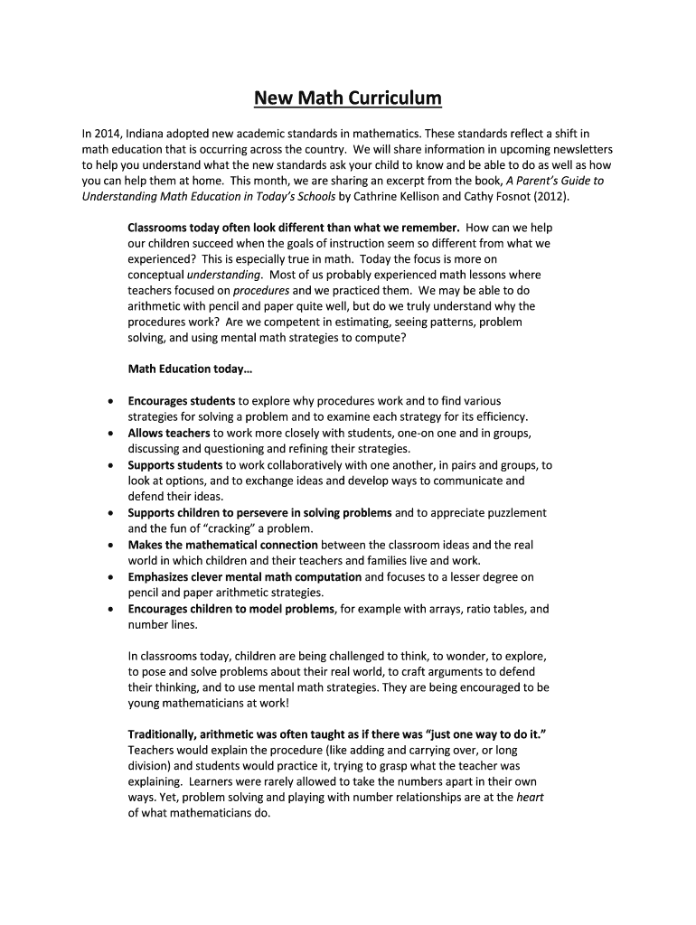 Fillable Online New Math Curriculum Fax Email Print PdfFiller fillable-online-new-math-curriculum-fax-email-print-pdffiller