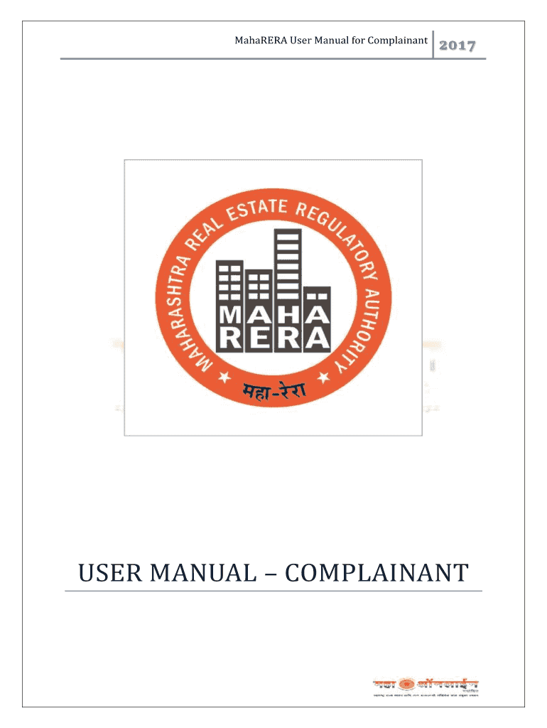 Maharera Login - Fill Online, Printable, Fillable, Blank | pdfFiller