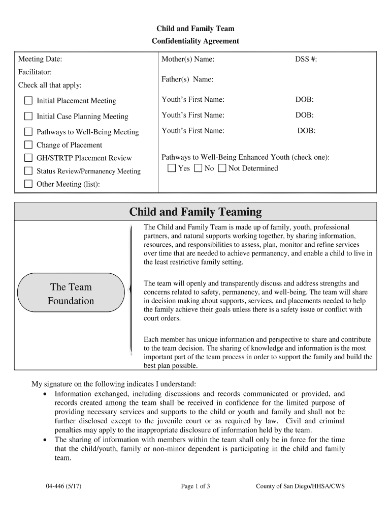 Fillable Online Child and Family Team Fax Email Print - pdfFiller