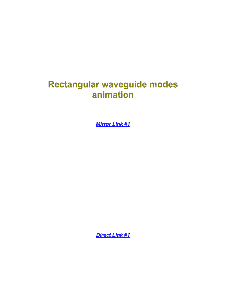 Fillable Online Rectangular Waveguide Modes Animation Fax Email Print
