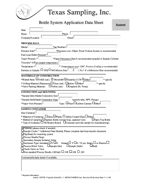 Fillable Online Texas Sampling, Inc Fax Email Print - pdfFiller
