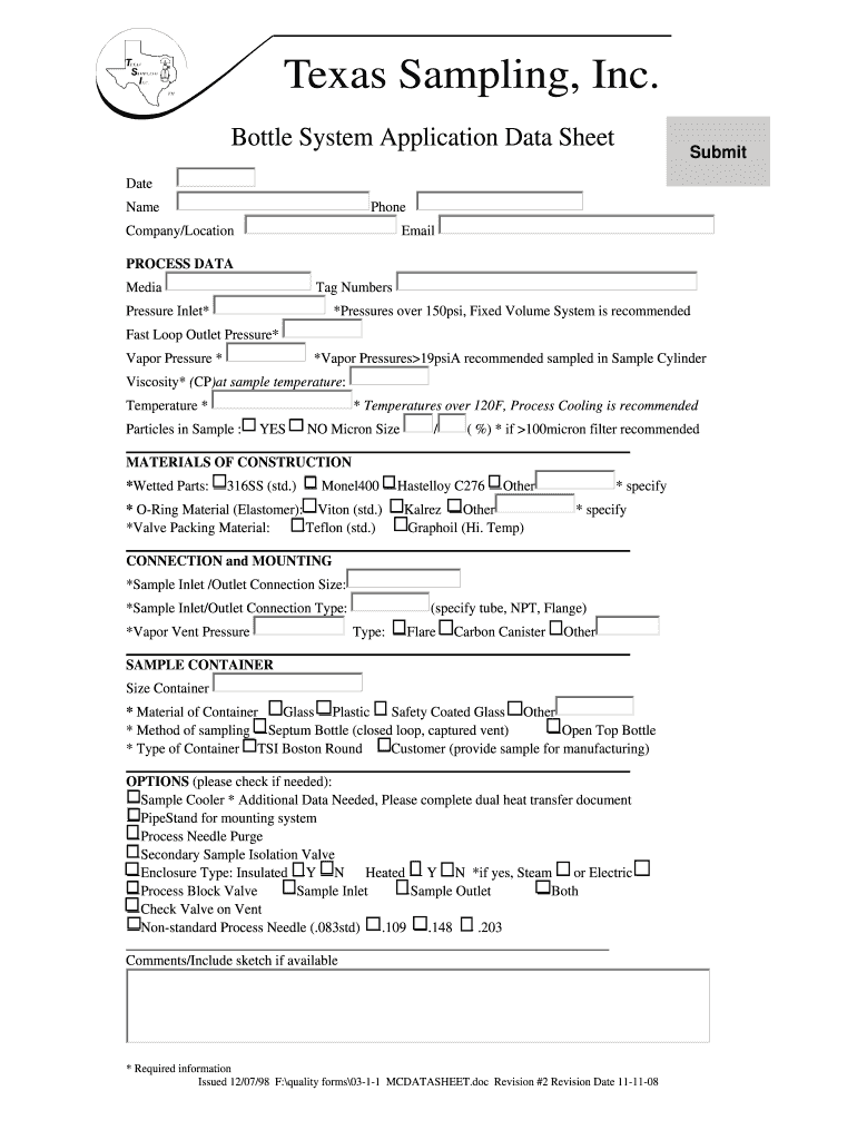 Fillable Online Texas Sampling, Inc Fax Email Print - pdfFiller