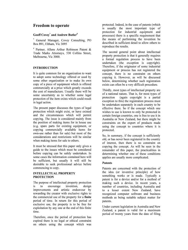 Fillable Online Geoff Covey* and Andrew Butler# Fax Email Print - pdfFiller