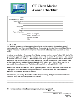 Fillable Online Award Checklist Fax Email Print - pdfFiller