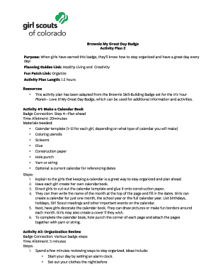 Fillable Online Brownie My Great Day Badge Fax Email Print - pdfFiller