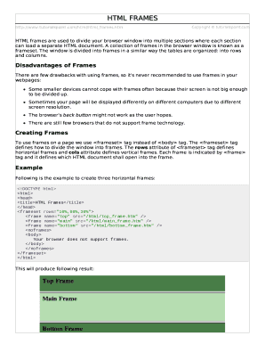 Fillable Online HTML FRAMES Fax Email Print - pdfFiller