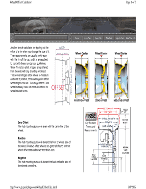 Fillable Online Wheel Offset Calculator Fax Email Print - pdfFiller