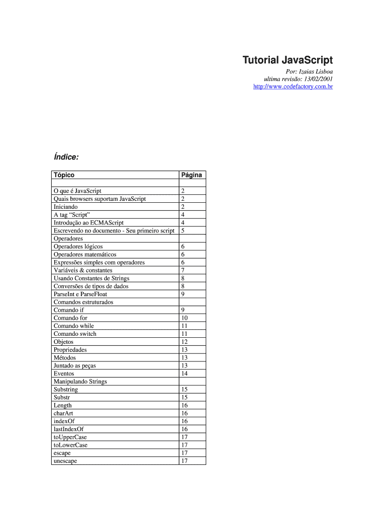 Fillable Online Tutorial Javascript Fax Email Print Pdffiller