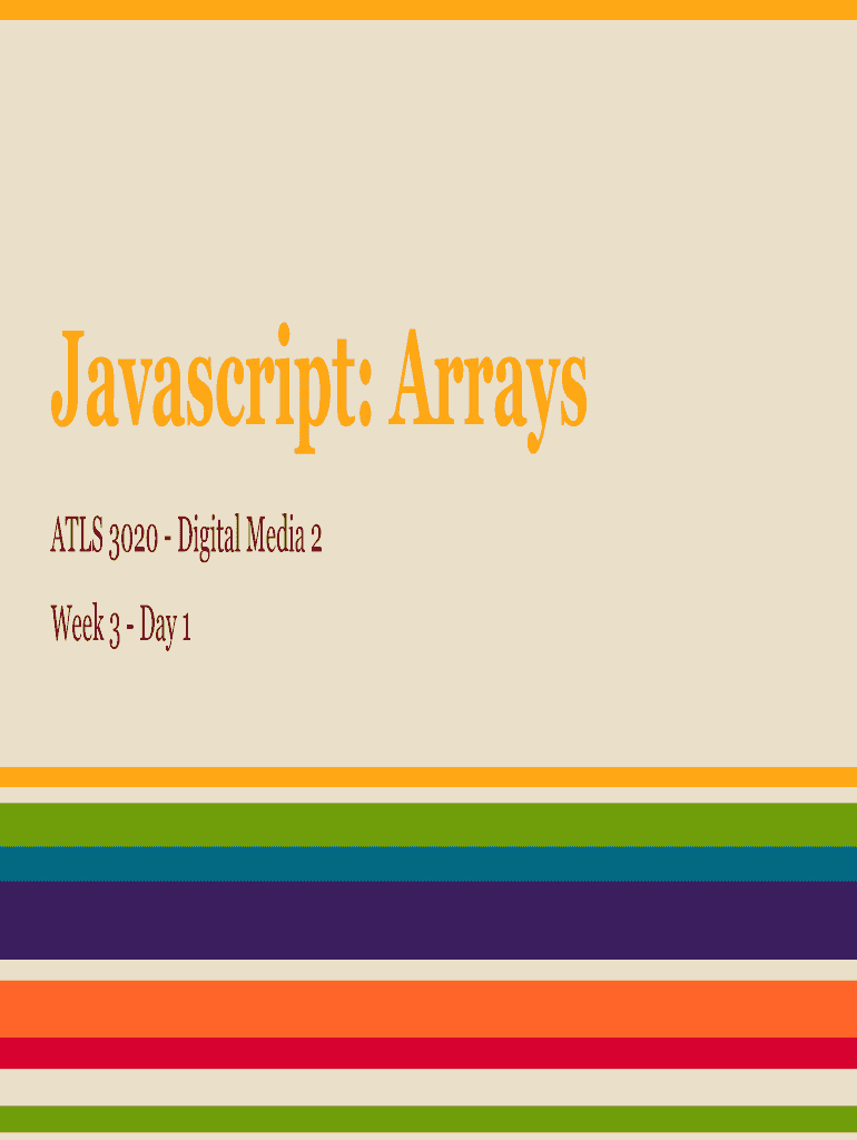 Fillable Online Javascript Arrays Fax Email Print Pdffiller