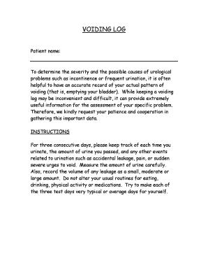 Fillable Online VOIDING LOG Fax Email Print - pdfFiller