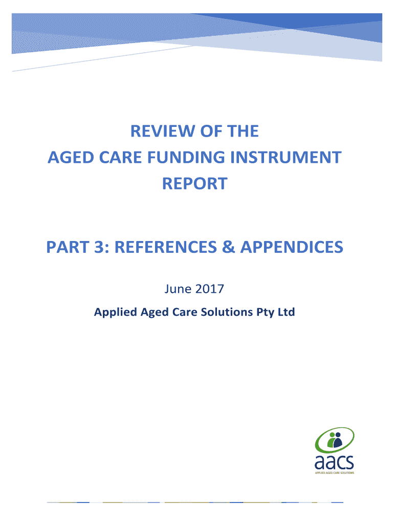 Fillable Online AGED CARE FUNDING INSTRUMENT Fax Email Print - pdfFiller