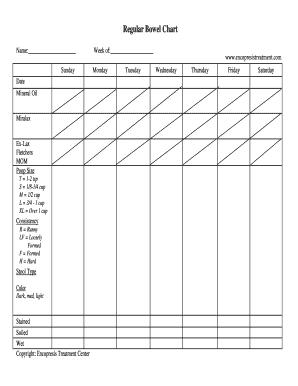 Fillable Online Regular Bowel Chart Fax Email Print - pdfFiller