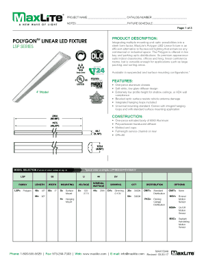 Fillable Online sleek form factor, MaxLites Polygon LED Linear fixture ...